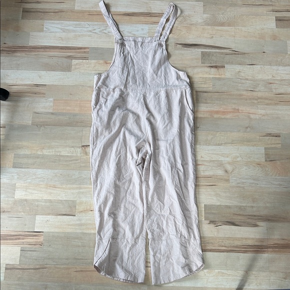 Pants & Jumpsuits | Beige Overalls | Poshmark